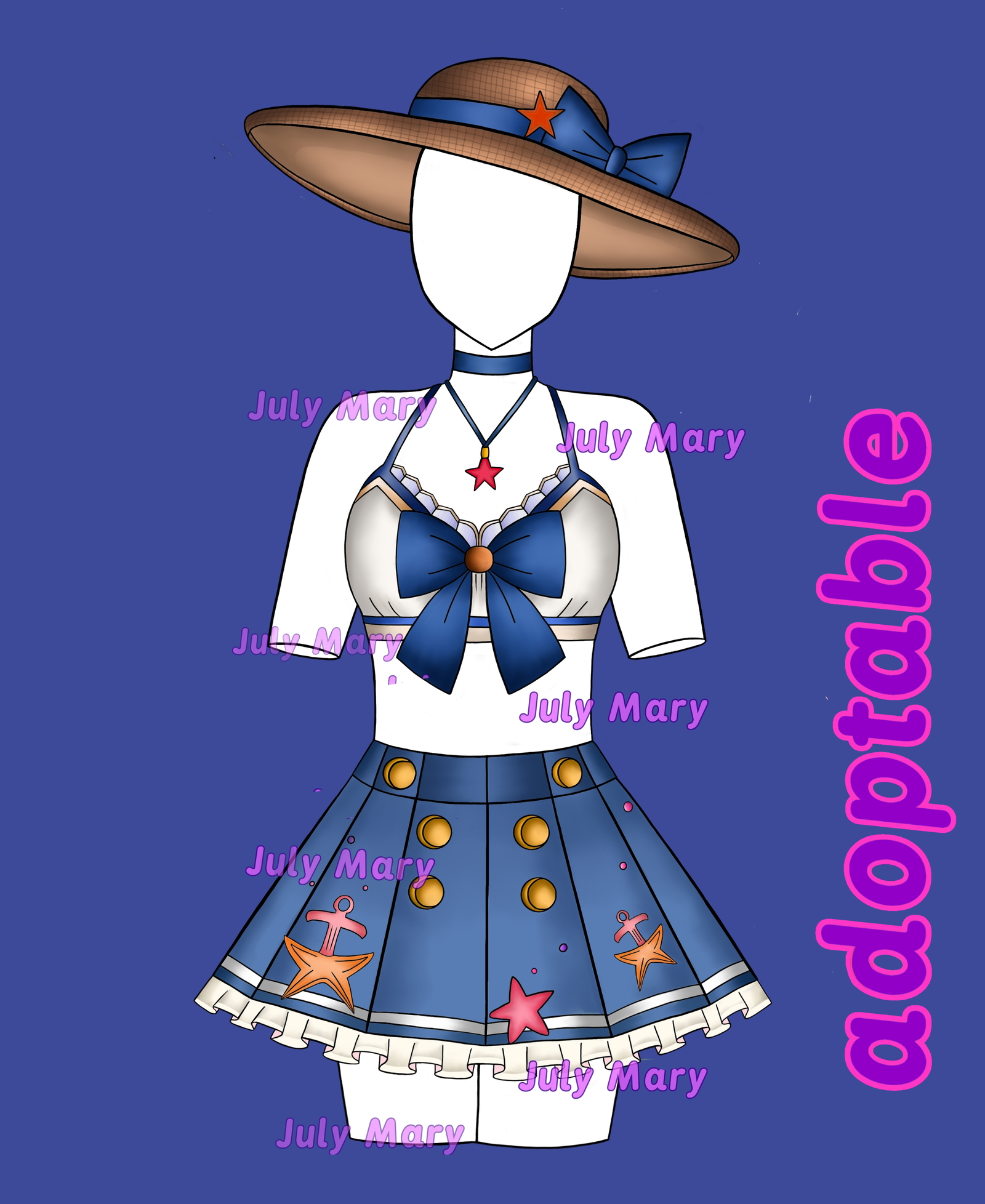 Adoptable beach suit - YCH.art